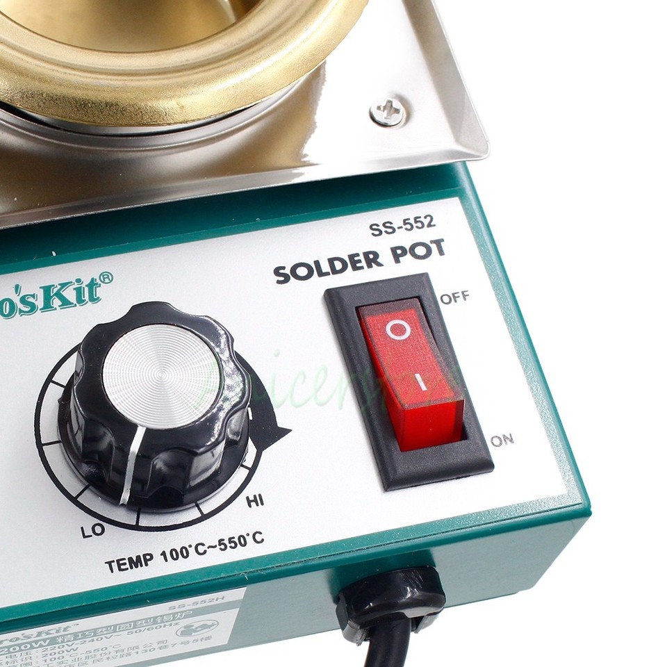 200W Solder Pot Tin Melting Furnace Soldering Bath Station 50mm 550 ...
