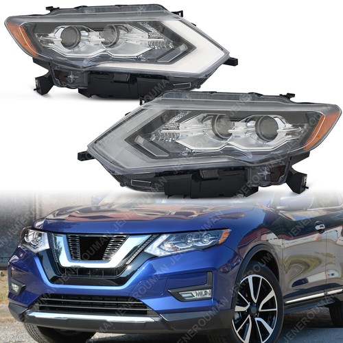 Pair LED Headlights For 2017-2020 Nissan Rogue SL Only Headlamp Light ...