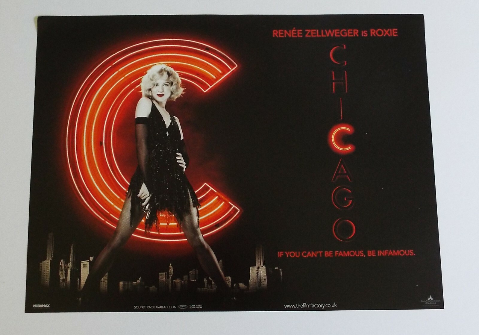 Chicago 2002 Original UK Mini Quad Cinema Poster | eBay UK