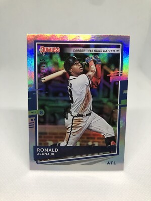 2020 Panini Donruss Career Stat Line /165 Ronald Acuna Jr #170 Braves ...