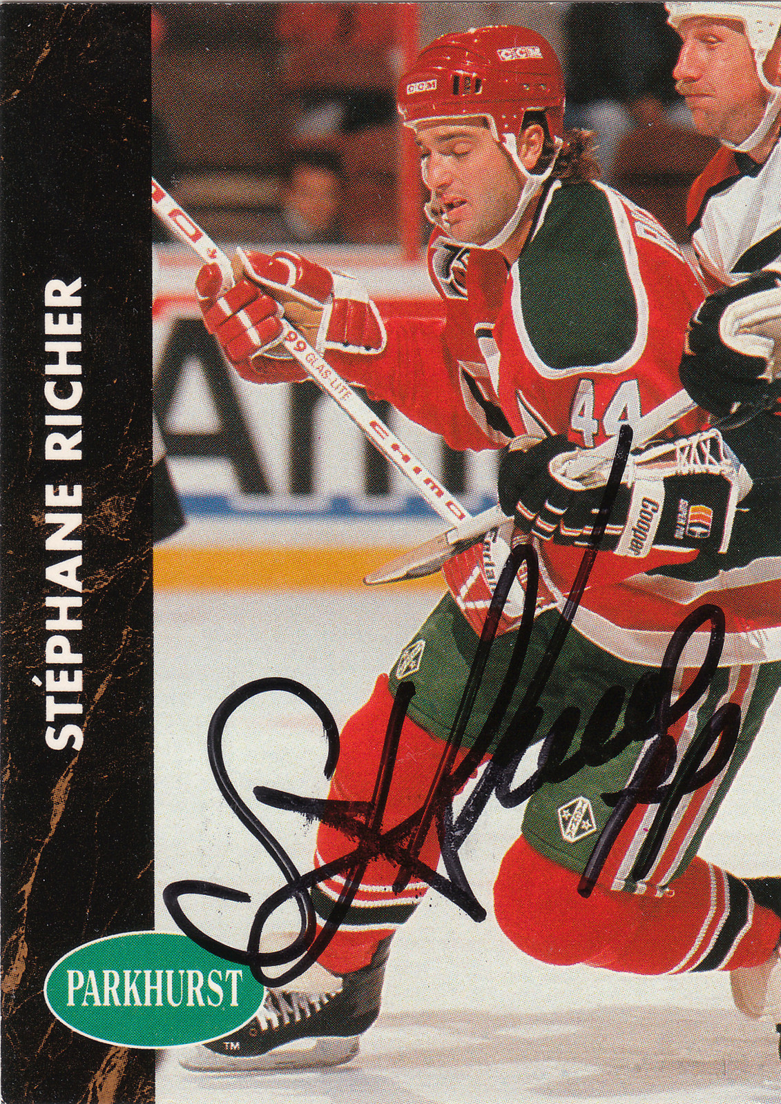 STEPHANE RICHER DEVILS AUTOGRAPH AUTO 91-92 PARKHURST #100 *28443 | eBay