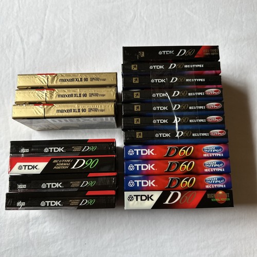 VTG SEALED TDK D90 D60 Maxell XL ii Cassette Tape Lot of 18 NOS High ...