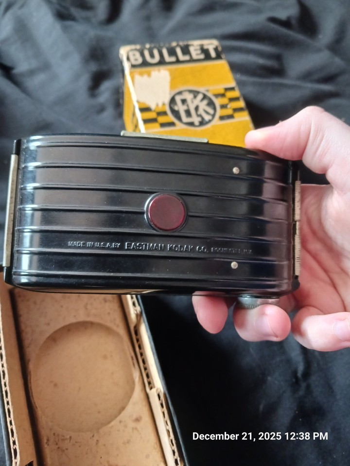 Vintage 30’s Era Eastman Kodak Bullet Camera with Original Box Art Deco ...