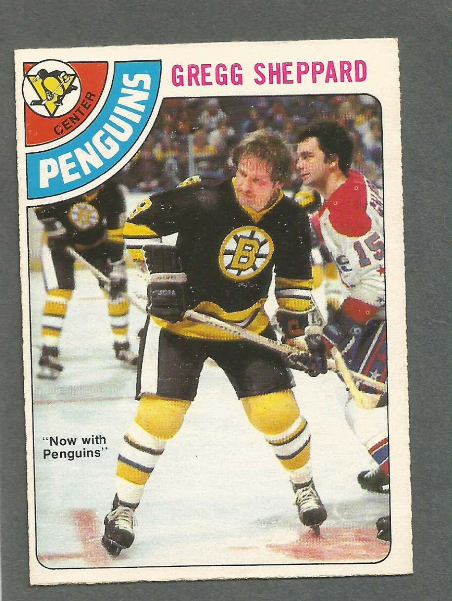 1978-79 O-Pee-Chee OPC Hockey Gregg Sheppard #18 Boston Bruins Penguins ...