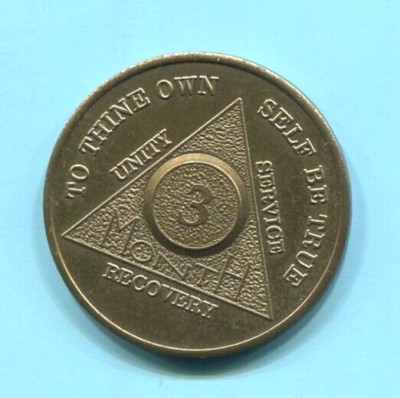 AA UNITY SERVICE RECOVERY 3 MONTH MEDALLION | eBay