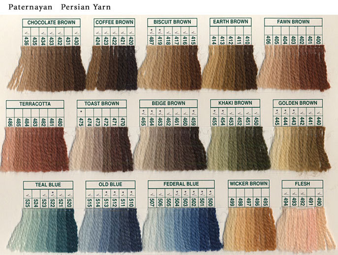 220 COLORS Paternayan Persian wool Yarn 8 yards 3-ply needlepoint #100 ...