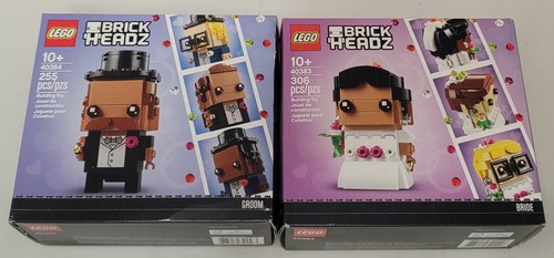 LEGO 40384 Wedding Groom & 40383 Wedding Bride BrickHeadz 673419321556 ...