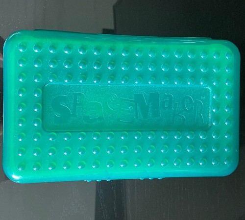 Spacemaker GREEN CLEAR Pencil Box Plastic Storage Case Vintage Made In ...