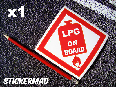 LPG GAS WARNING Stickers 11cm Caravan Motorhome Work Van Health ...
