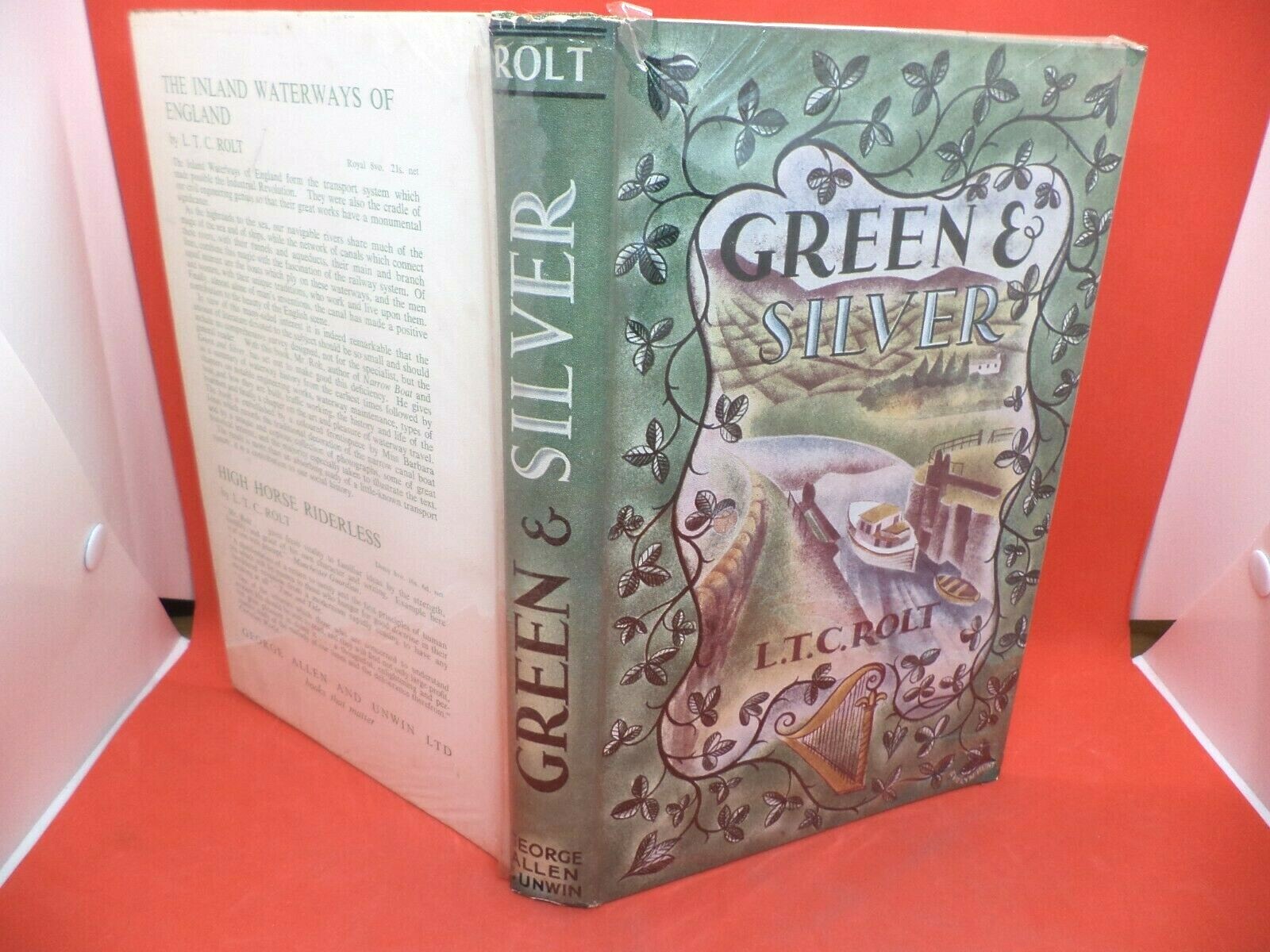 GREEN & SILVER old vintage book LTC ROLT narrow boat canal SOUTH ...