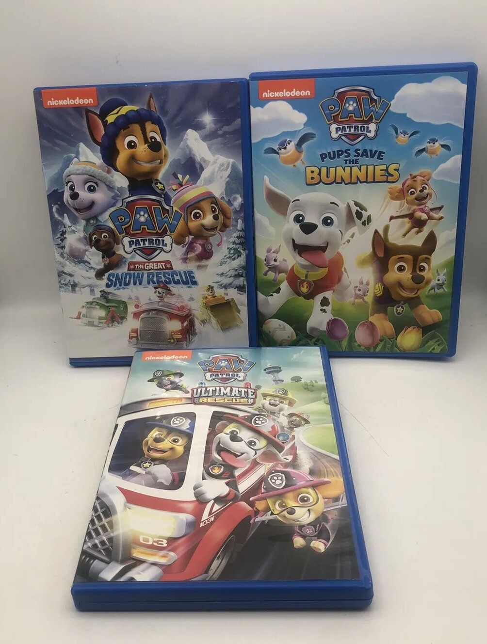 Paw Patrol Dvd lot of 3 (Snow Rescue,Pups Save The Bunnies, Ultimate ...