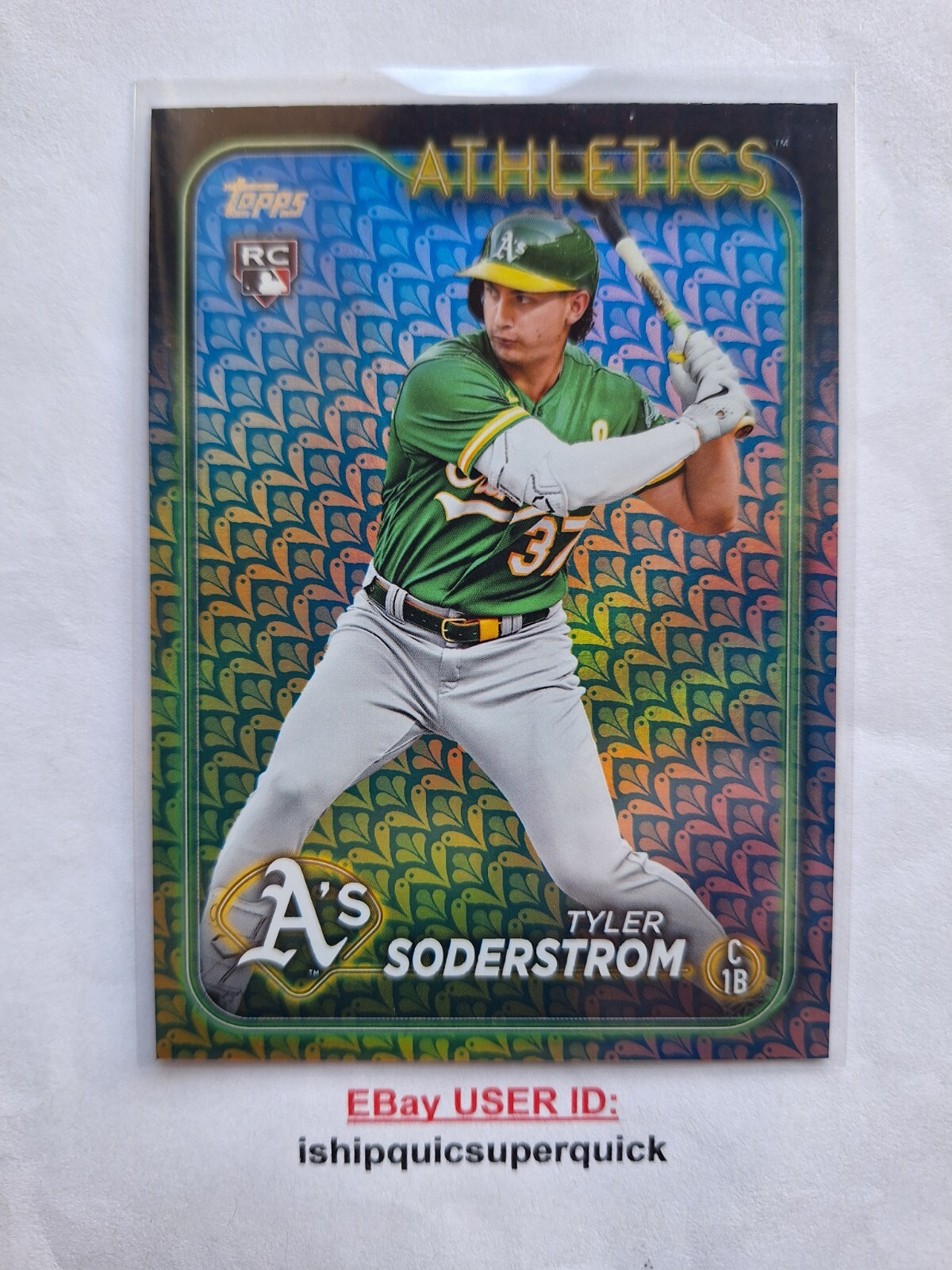 2024 Topps Series 1 Baseball Tyler Soderstrom RC Easter Holiday Foil SP ...