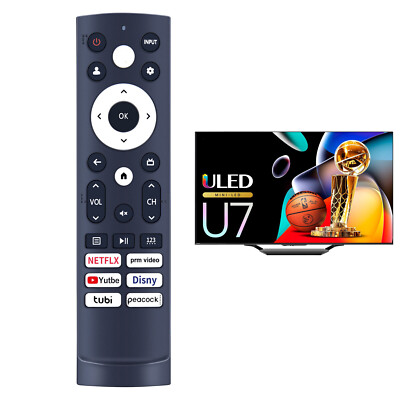 TV Remote Control Replacement Voice Remote For Hisense Smart TVs ...