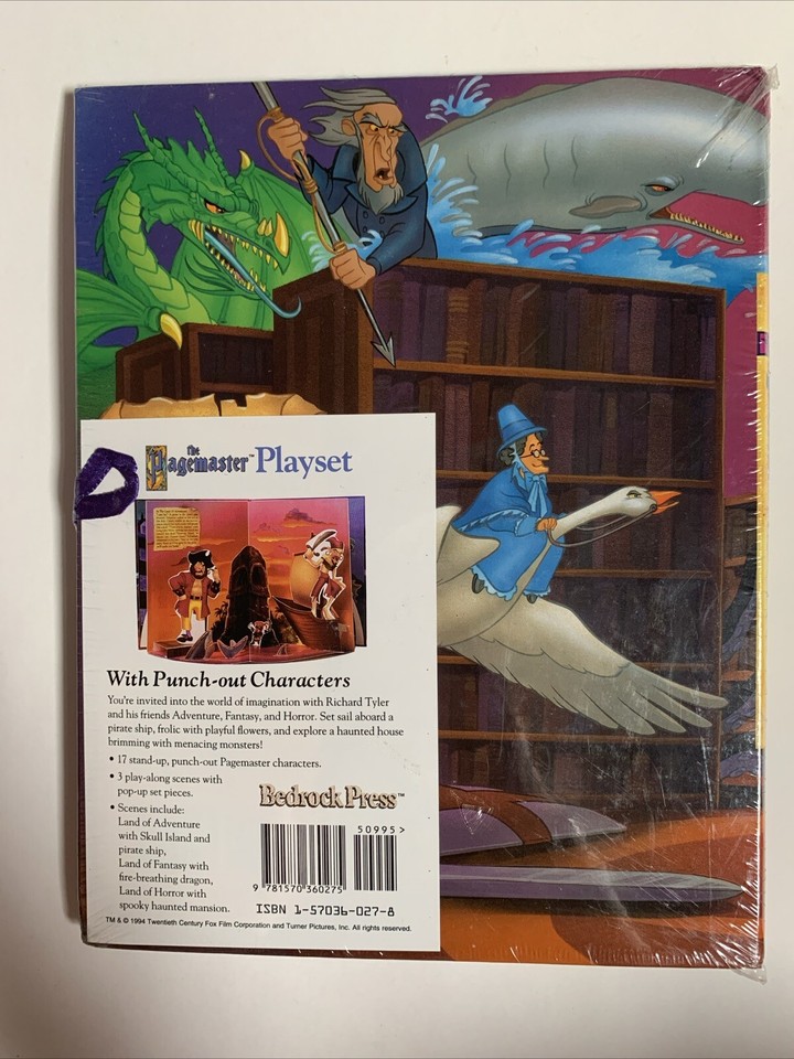 NEW Kids The Pagemaster Pop Up Playset With Punch-out Characters ...