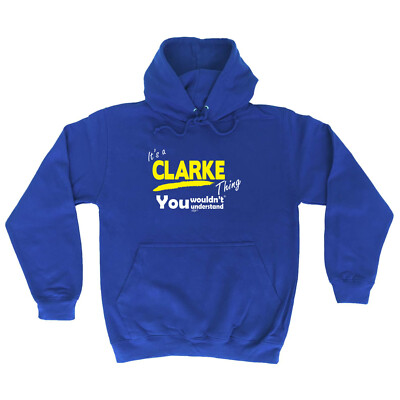 Clarke V1 Surname Thing - Novelty Mens Womens Clothing Funny Gift ...