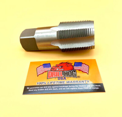1-1/4" Pipe Tap 1-1/4"-11.5 Tap NPT Pipe Threader Drill Hog® Lifetime ...