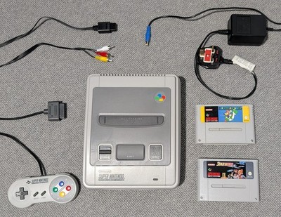 Super Nintendo SNES - Cables - Controller - Super Mario World ...