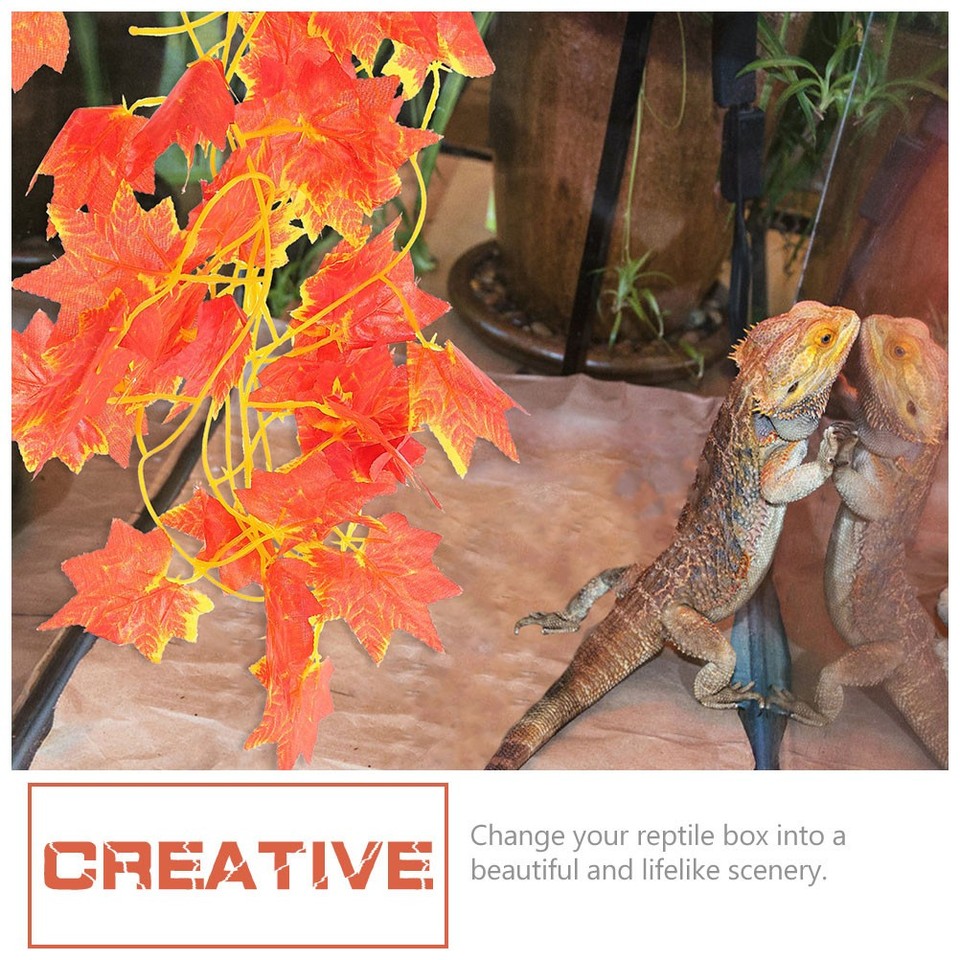 2 Pcs Succulent Terrarium Decor Small Plants Reptile Habitat Lizard ...