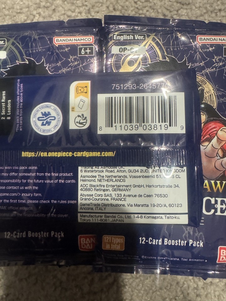 One Piece OP-01 Romance Dawn Booster Pack Blue Bottom x1 -From Fresh ...