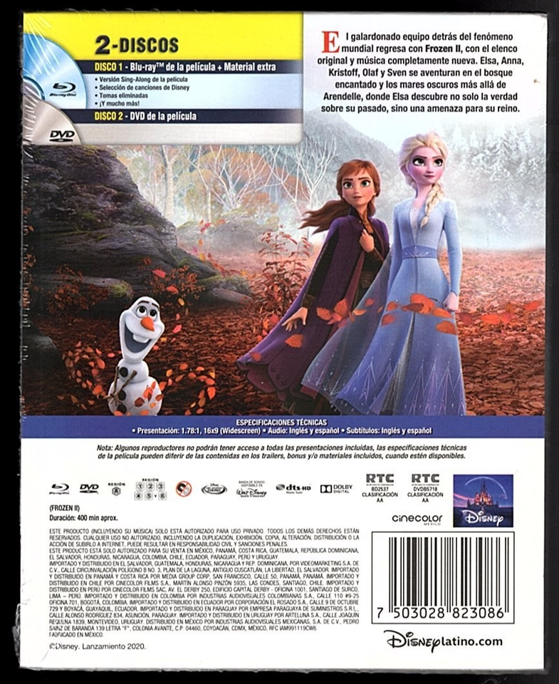 Frozen II 2 (Blu-ray + DVD, 2019, Steelbook, Import US Compatible ...