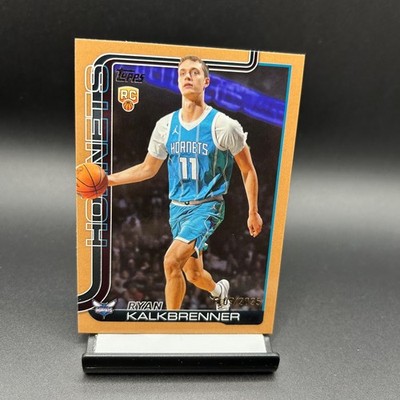 2025-26 Topps #234 Ryan Kalkbrenner Gold Parallel RC /2025 Charlotte ...