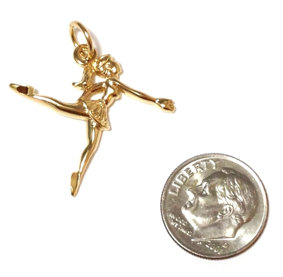 Ballerina Charm Ballet Dancer Pendant EP Gold Plated with a Lifetime ...