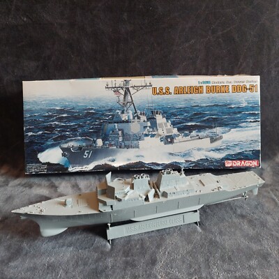 Dragon 1:350 Scale USS Arleigh Burke DDG-51 Model Kit - Partially Built ...