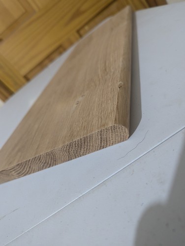 Solid oak Window board - Window sill - 20mm thick- Bullnose double ...