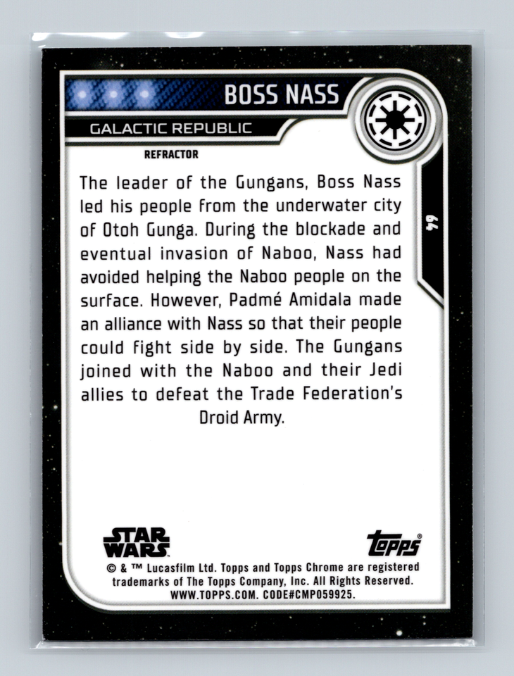 BOSS NASS 2023 Star Wars Topps Chrome Refractor #64 | eBay