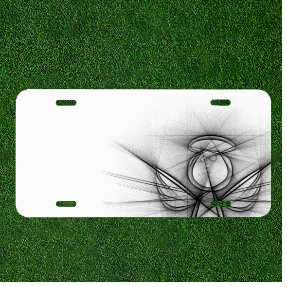 Custom Personalized License Plate Auto Tag With Pretty Glowing Flower ...