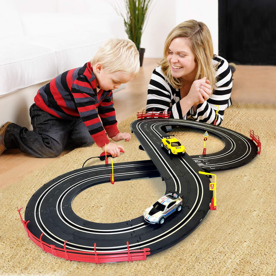 Slot Car Race Track 1:43 Scale Electric Toys High-Speed Cars Dual ...