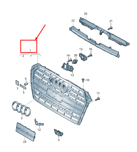 NEW AUDI A5 SPORTBACK F5 RADIATOR GRILLE 8W6853651D 3FZ 8W6853651D3FZ ...