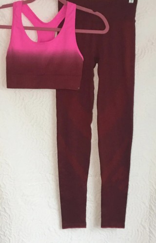 Victoria's Secret PINK ACTIVE Ombré Matching Workout Set Leggings and ...