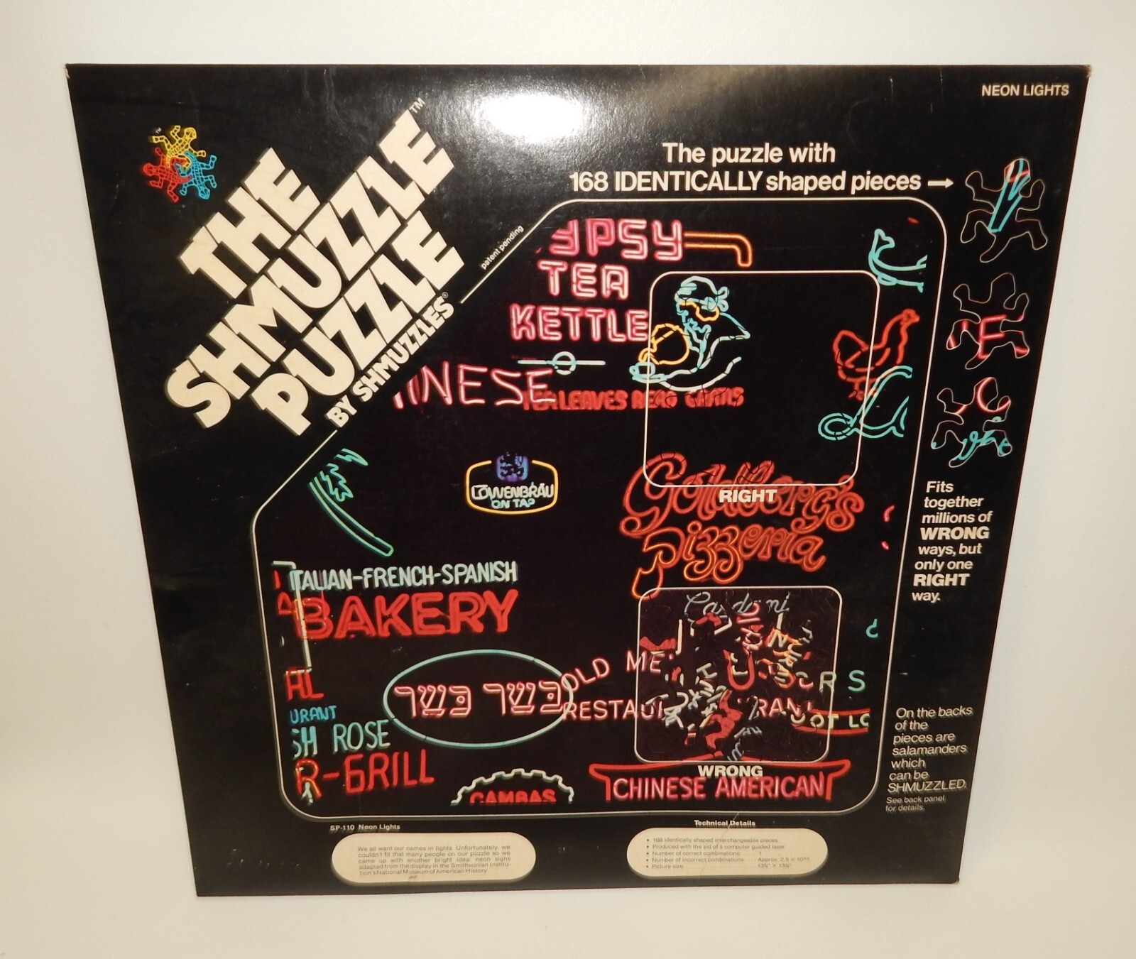 Vintage NOS The Shmuzzle Puzzle Neon Lights Signs - Sealed | eBay