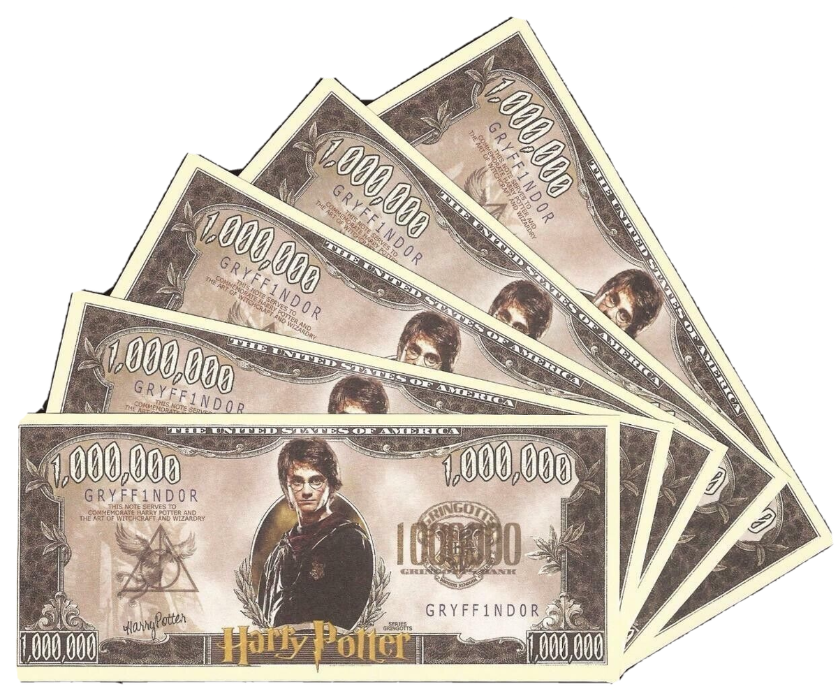 Harry Potter Paper Money Hogwarts Bookmark