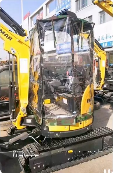 Mini Excavator Windproof Warm Awning PVC Cover With Window For Yanmar15 ...