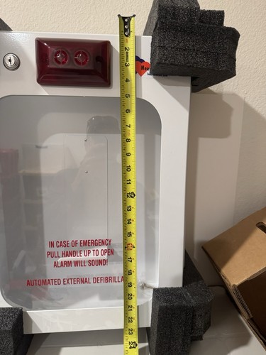 Large HD Steel Defibrillator Case Wall Mount Or Recessed w/Alarm & Key ...