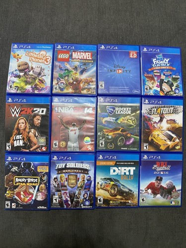 PlayStation 4 (PS4) 12 Game Lot Angry Birds Star Wars Monopoly NBA WWE ...