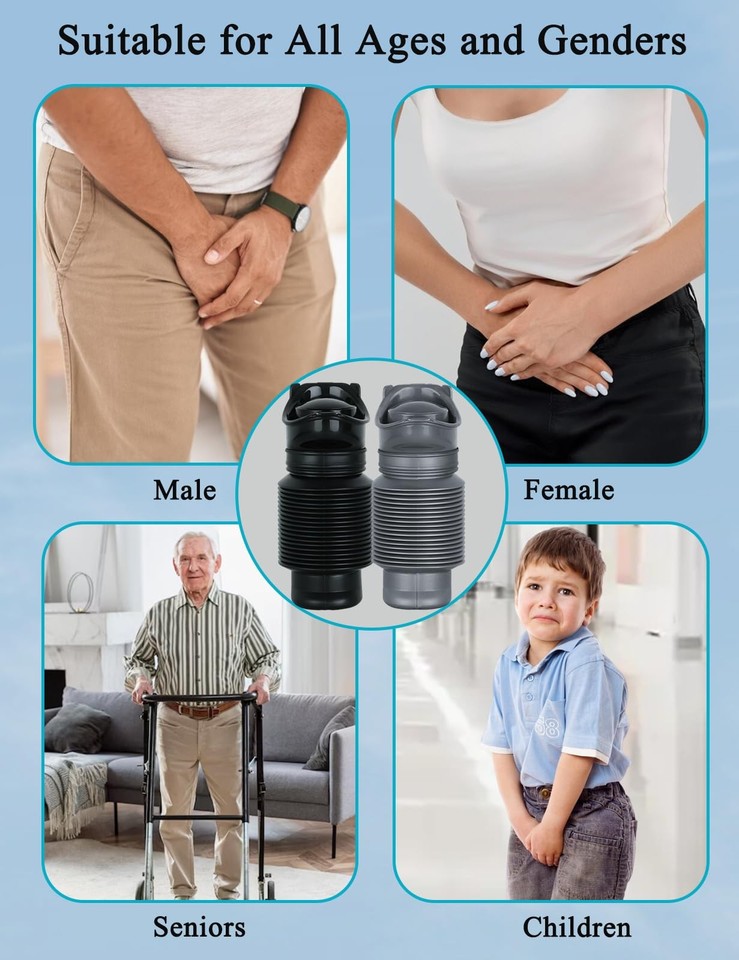 2-PC 750Ml Leakproof Collapsible Pee Sport Pee Bottle for Men, Reusable ...
