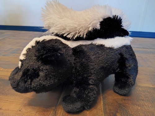 Skunk Plush by Fiesta 12" Stuffed Wildlife Animal Black White Realistic ...