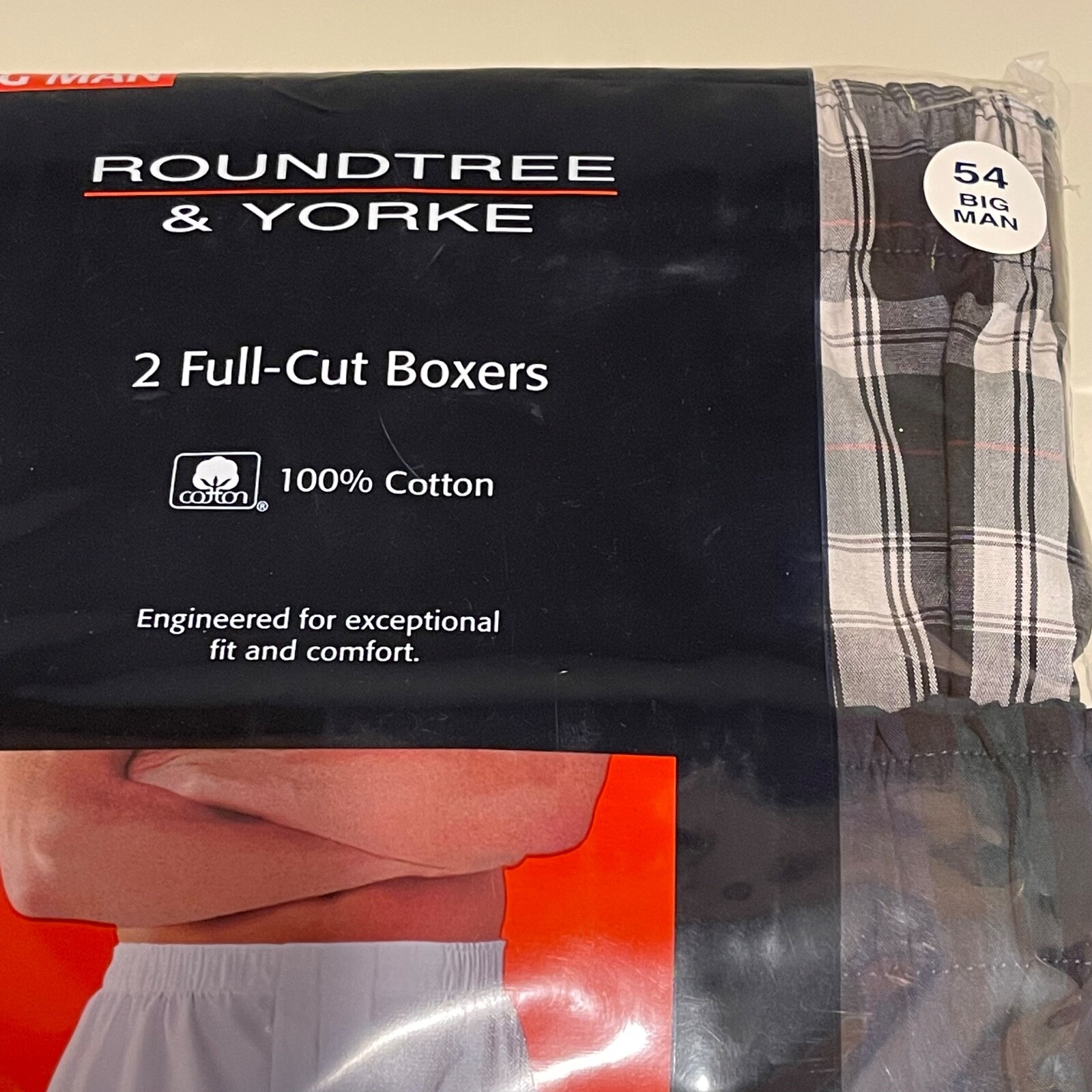DILLARD'S ROUNDTREE & YORKE NEW Big Man Full-Cut Boxer Shorts 2 Pairs ...