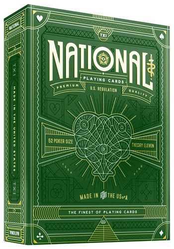 National Green Playing Cards Poker Size Deck USPCC Custom Limited | eBay