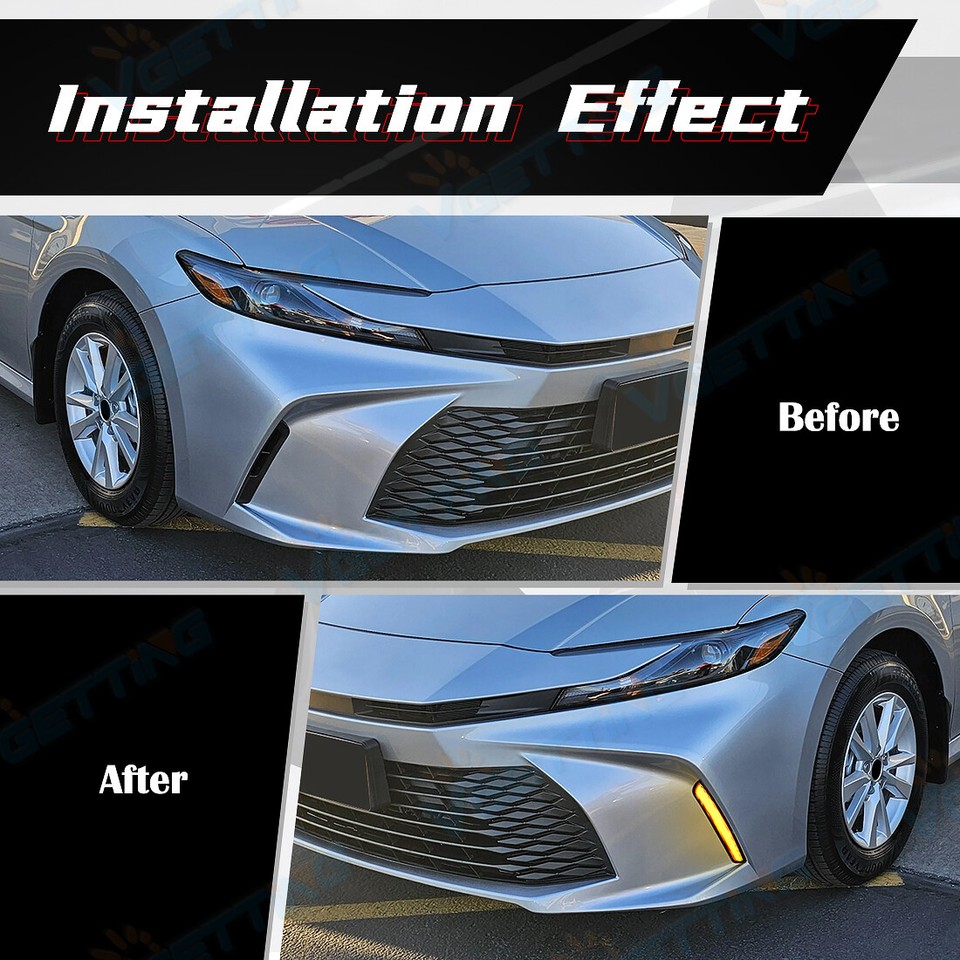 DRL For 2025 Toyota Camry LE XLE LED Daytime Running Lamp Turn Siganl ...