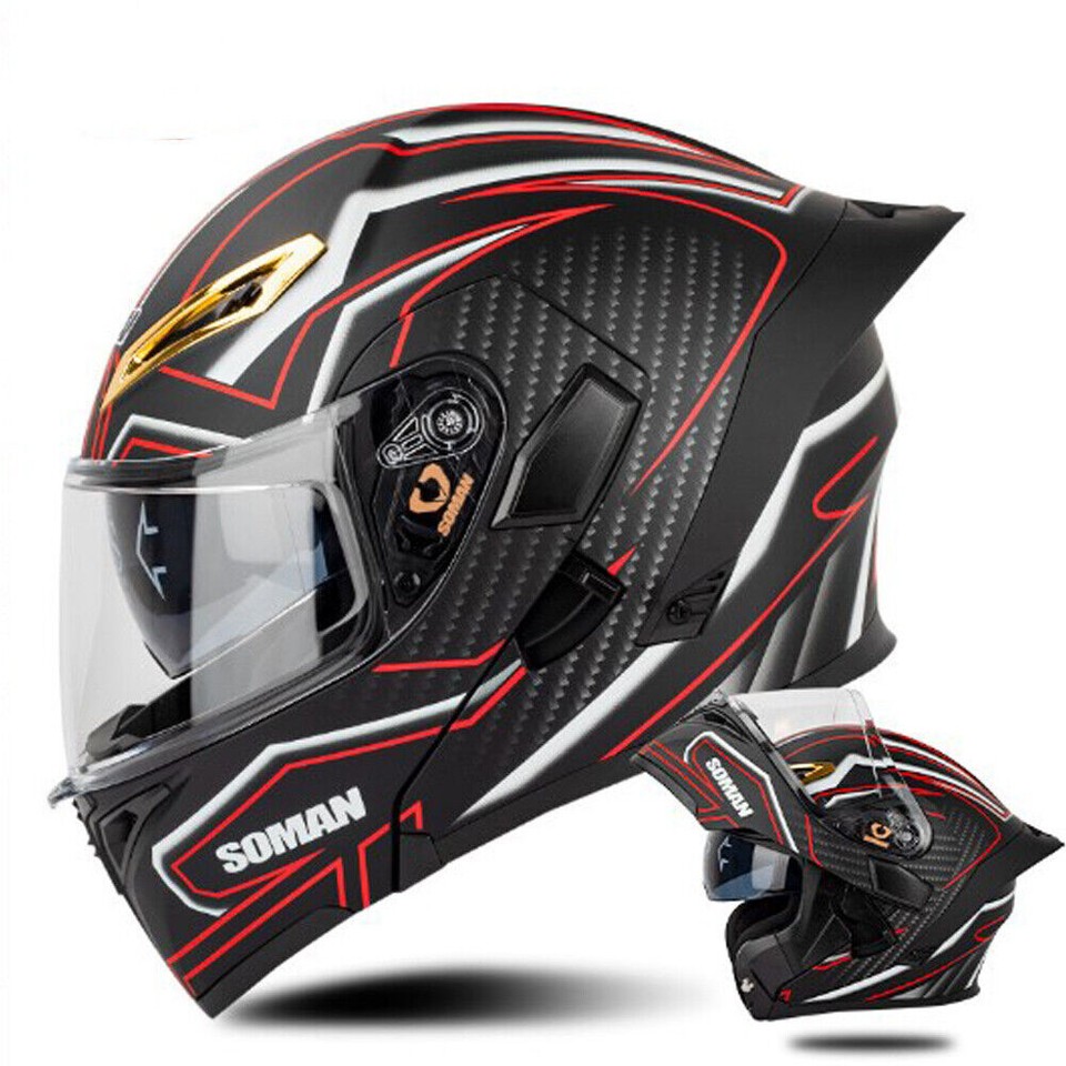 DOT Flip Up Helmet Motorcycle Full Face Street Racing Helmets | eBay