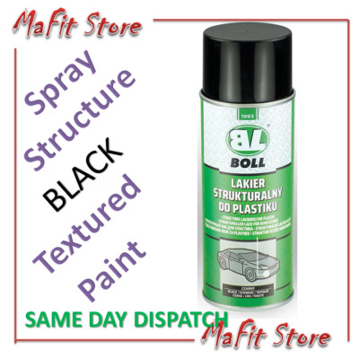 Structure Bumper BLACK TEXTURED SPRAY Paint Restore Plastic FAST DRYING ...