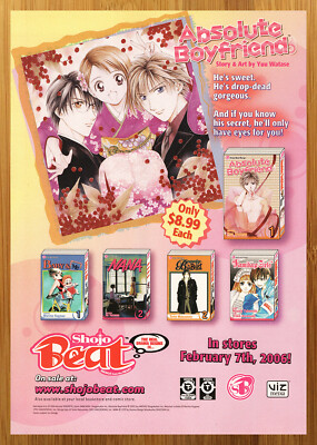 2006 Absolute Boyfriend Manga Vintage Print Ad/Poster Yuu Watase Books ...