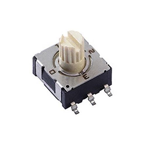1 x 4 Way Surface Mount Rotary Switch SPST, Knurled Slotted Shaft ...