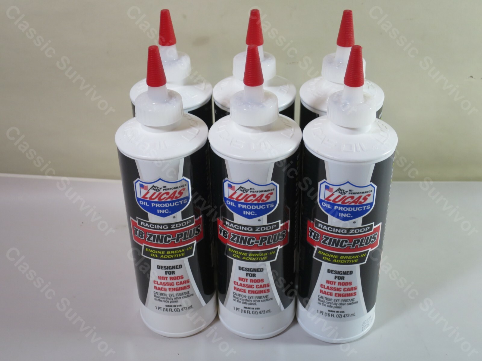 Engine Break-In Oil Additive TB Zinc Plus Lucas 10063 16oz Bottle Case ...