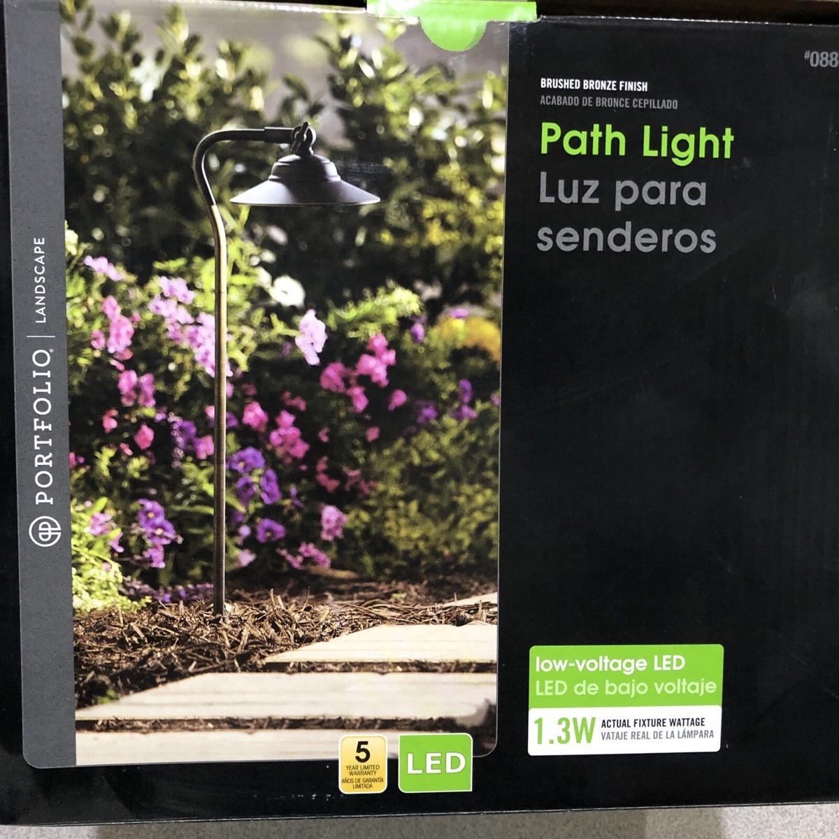 Portfolio Bronze Led Path Light EDISHINE Low Voltage Landscape Lights,