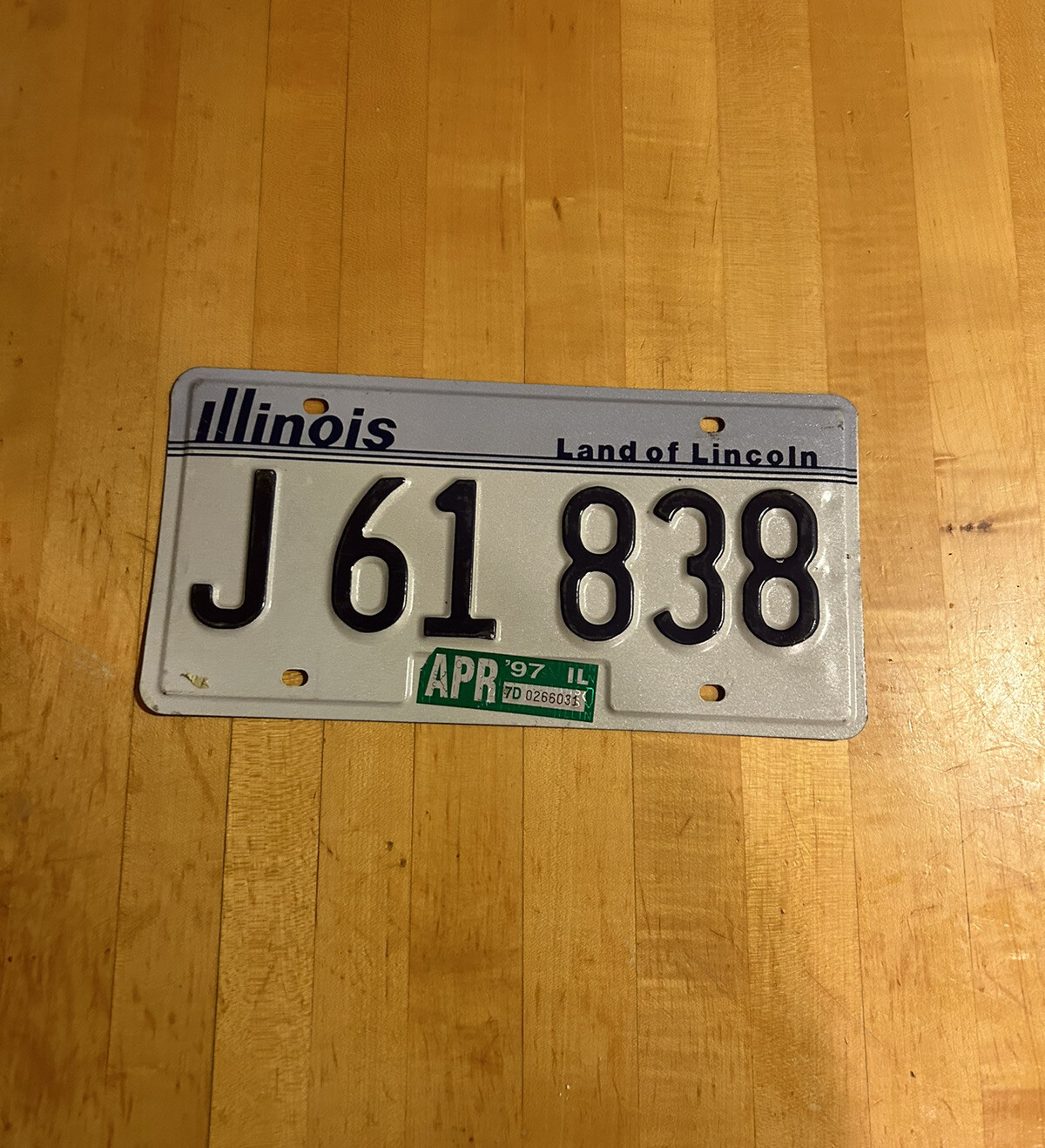 Illinois Land Of Lincoln License Plate J61 838 - EXPIRED | eBay